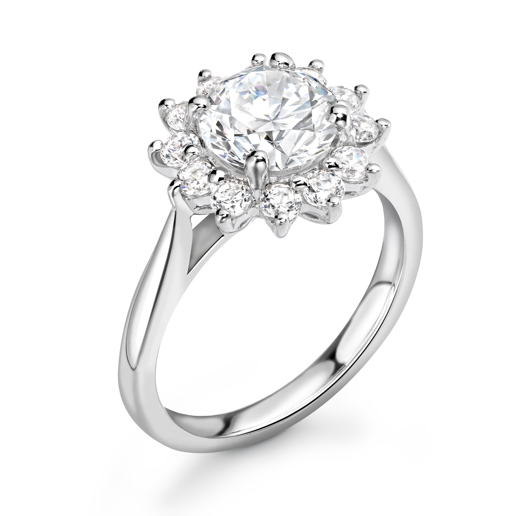 Cora - Round Brilliant Halo Ring